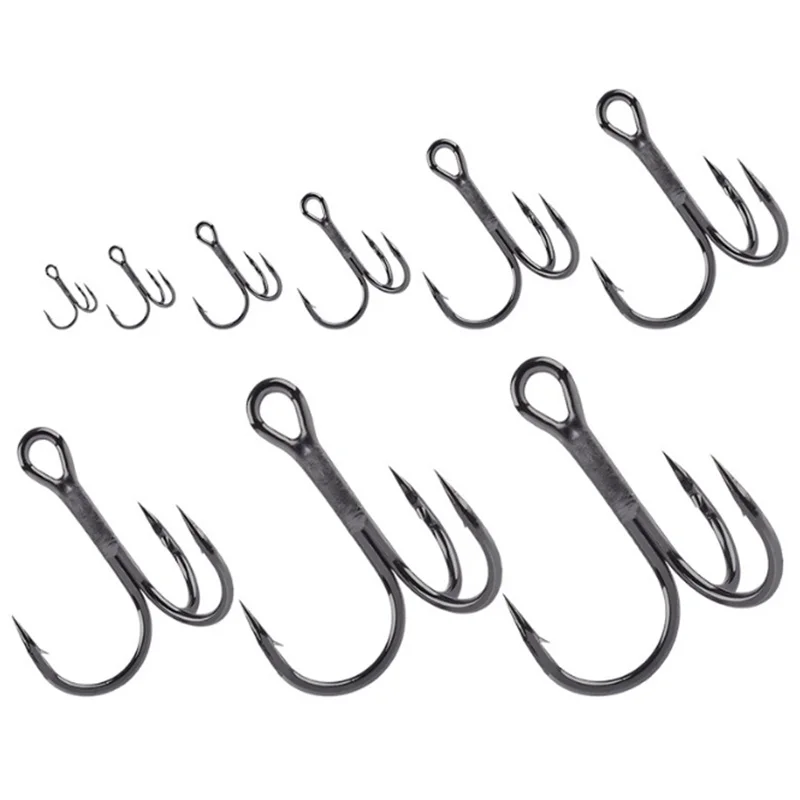 10Pcs-lot-Sharp-Treble-Fishing-Hook-Strong-Round-Bend-Wide-Gap-High ...