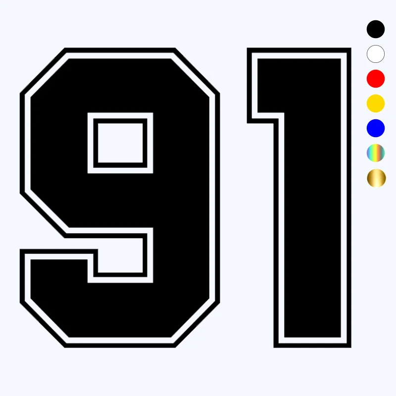 CK2730-Various-Sizes-Racing-number-91-funny-car-sticker-vinyl-decal ...