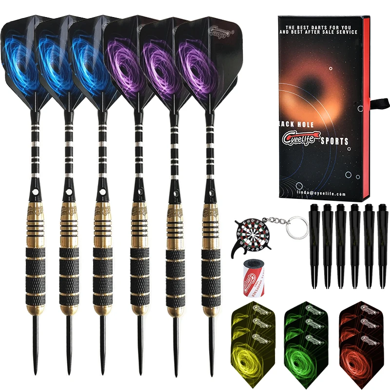 CyeeLife 3pc Professional 18/22 grams Steel Tip Darts Hard Brass Darts ...