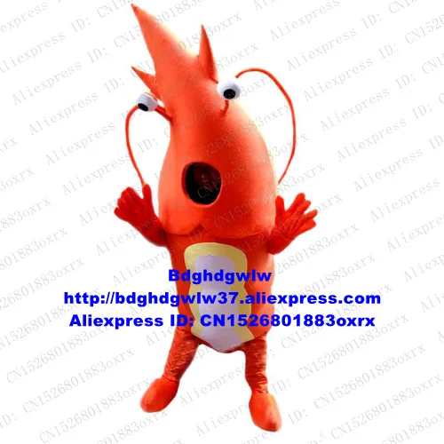 Orange-Shrimp-Prawn-Lobster-Crayfish-Langouste-Mascot-Costume-Adult ...