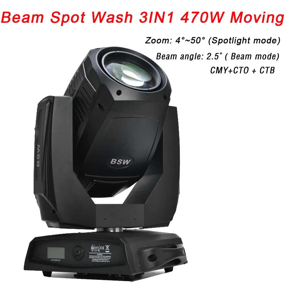 Profesional 470W Lampu Moving Head Beam Spot Cuci 3IN1 Par Pesta Lampu ...