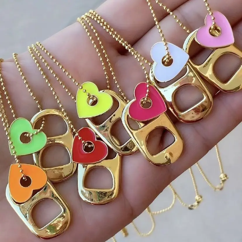8Pcs-2021-new-fashion-gold-plated-Soda-Pop-Tab-Charm-pendant-necklace ...