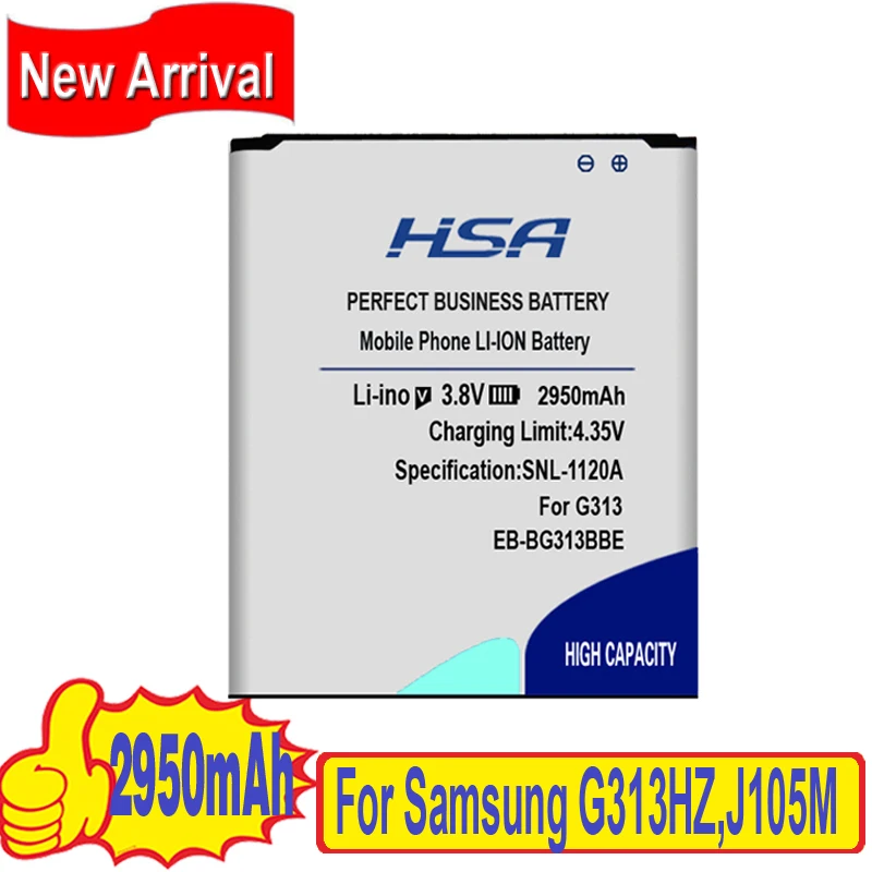 Batería de EB BG313BBE de 2950mAh para Samsung G310,G310A,G310H,G313 ...