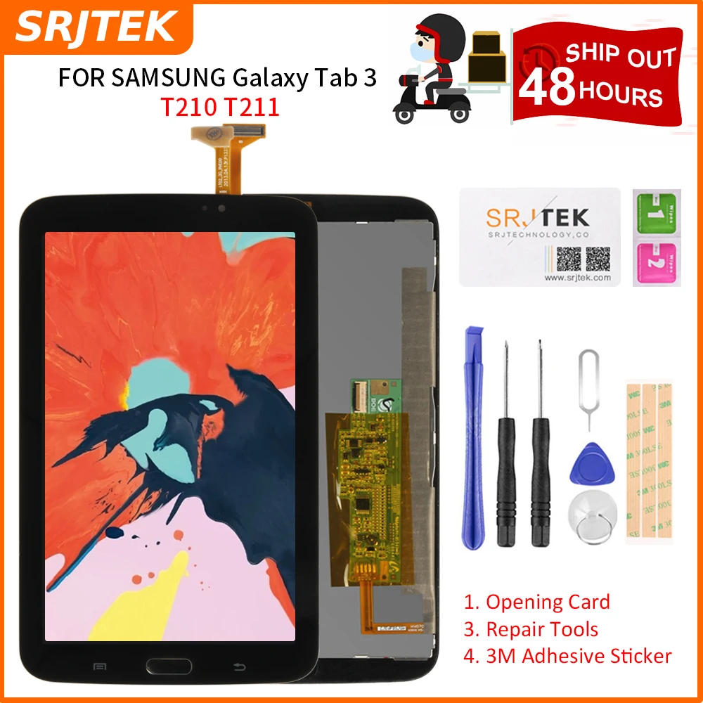 Pantalla LCD táctil para Samsung Galaxy Tab 3, digitalizador con Panel de cristal, reemplazo de ...