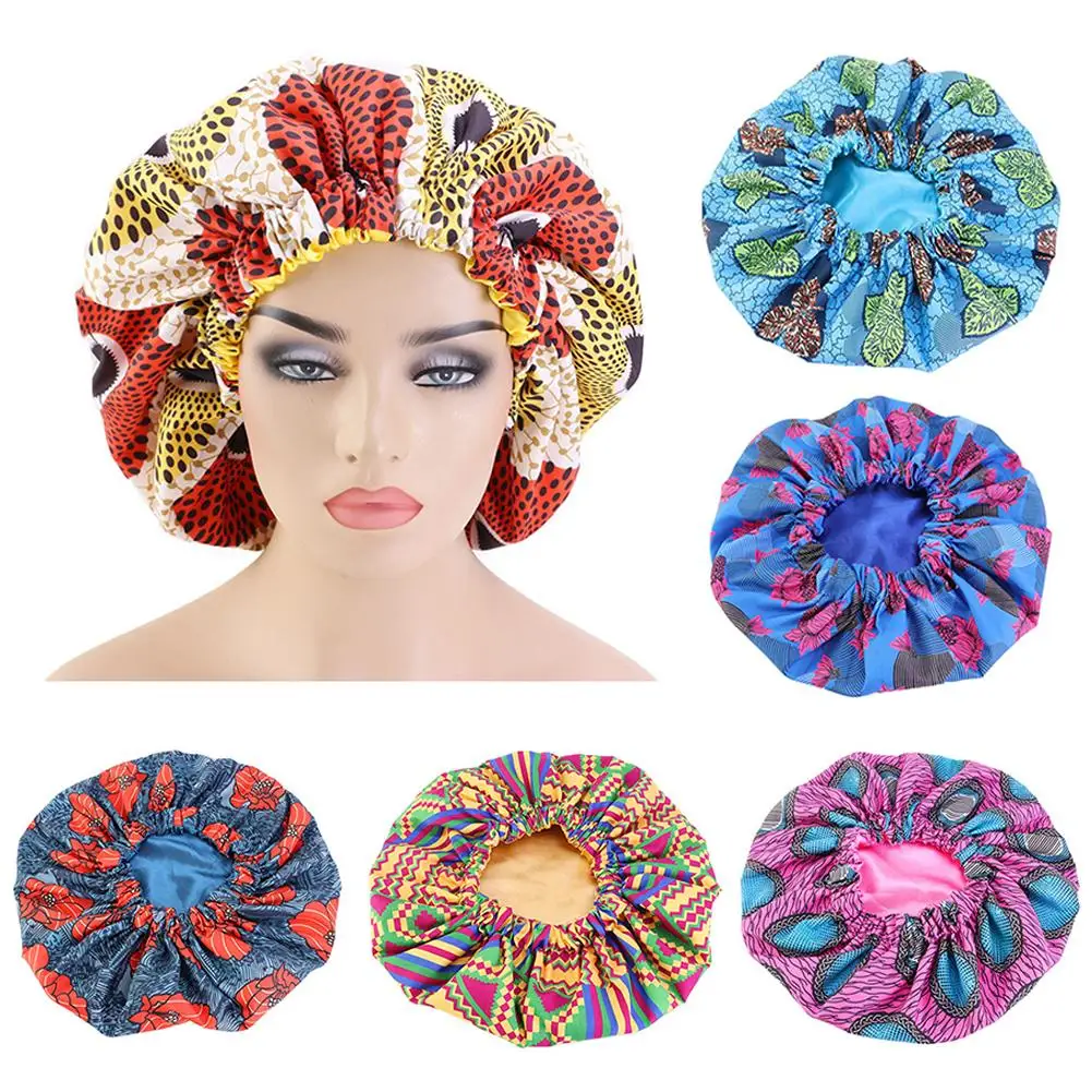 Bonnet-de-Nuit-en-Satin-Imprim-Floral-Africain-pour-Femme-Soins ...