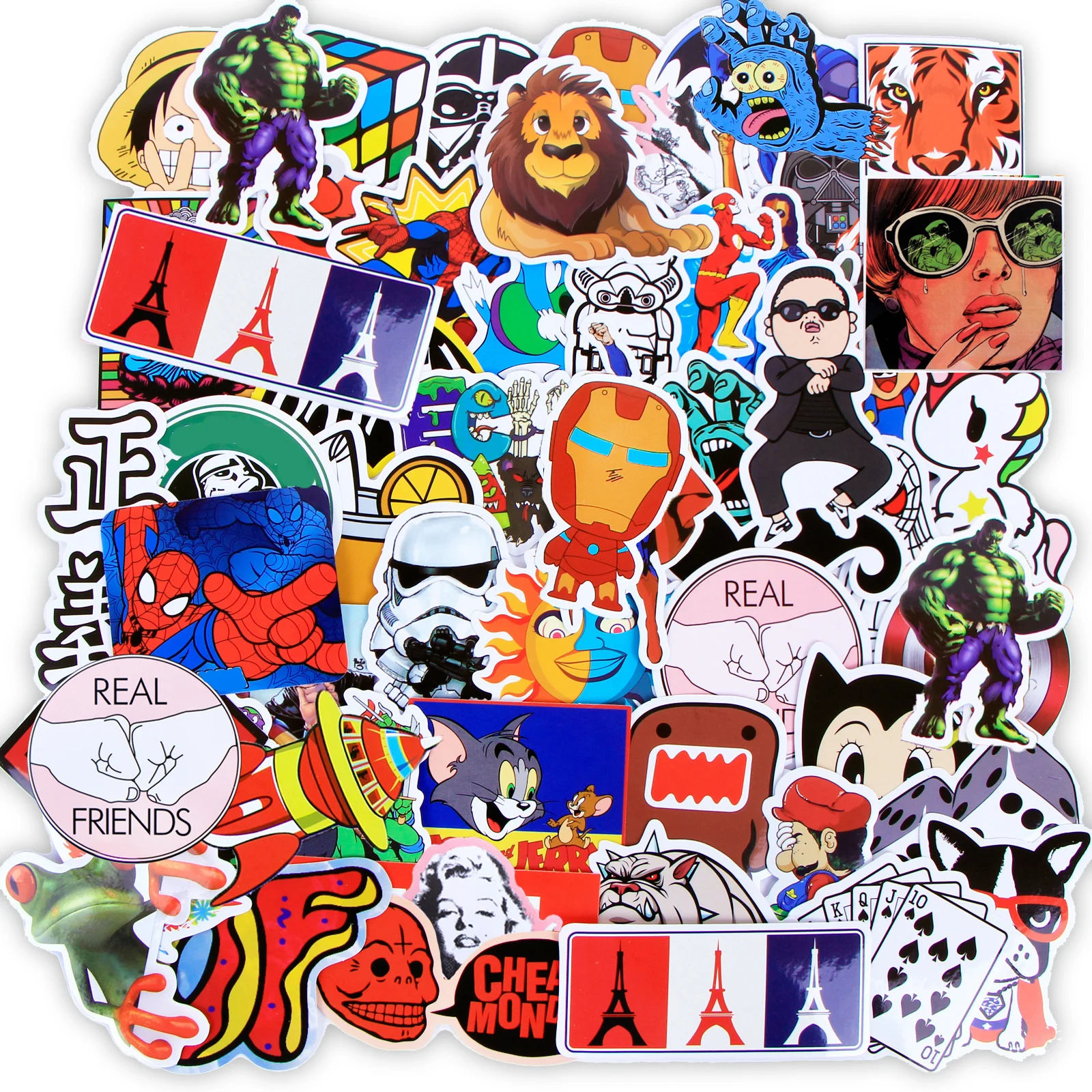 Waterproof Removable Stickers 100-Piece Star Wars Sticker Lot - Multi ...