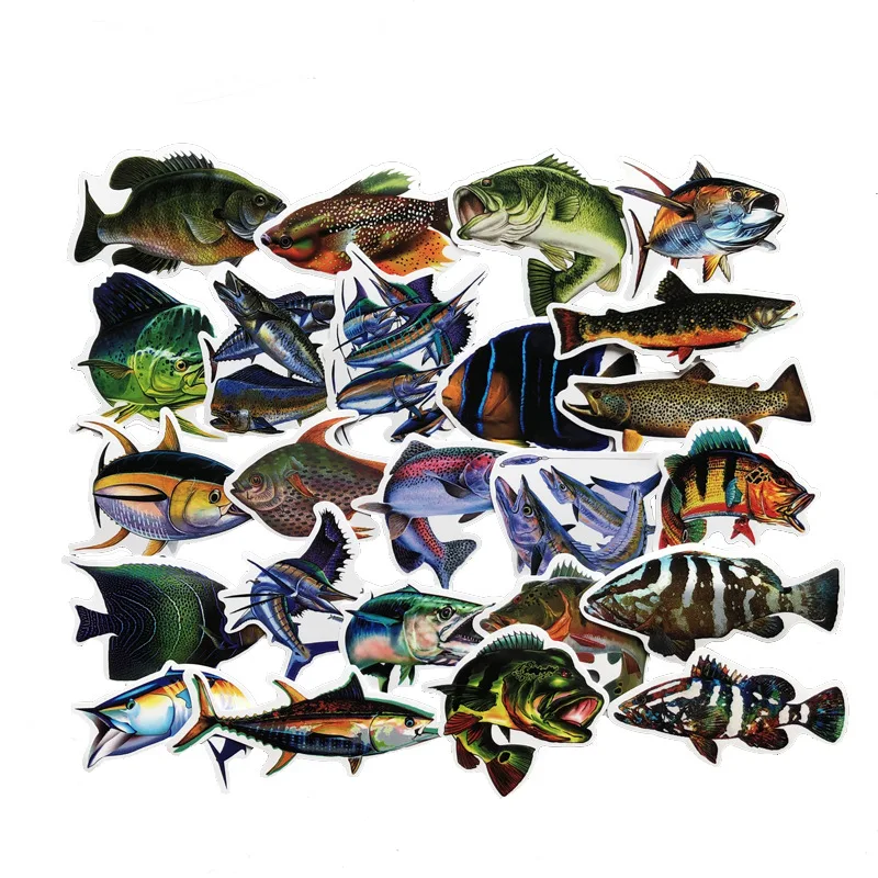 10-50PCS-Funny-Fisherman-Go-Fishing-stickers-For-laptop-suitcase ...