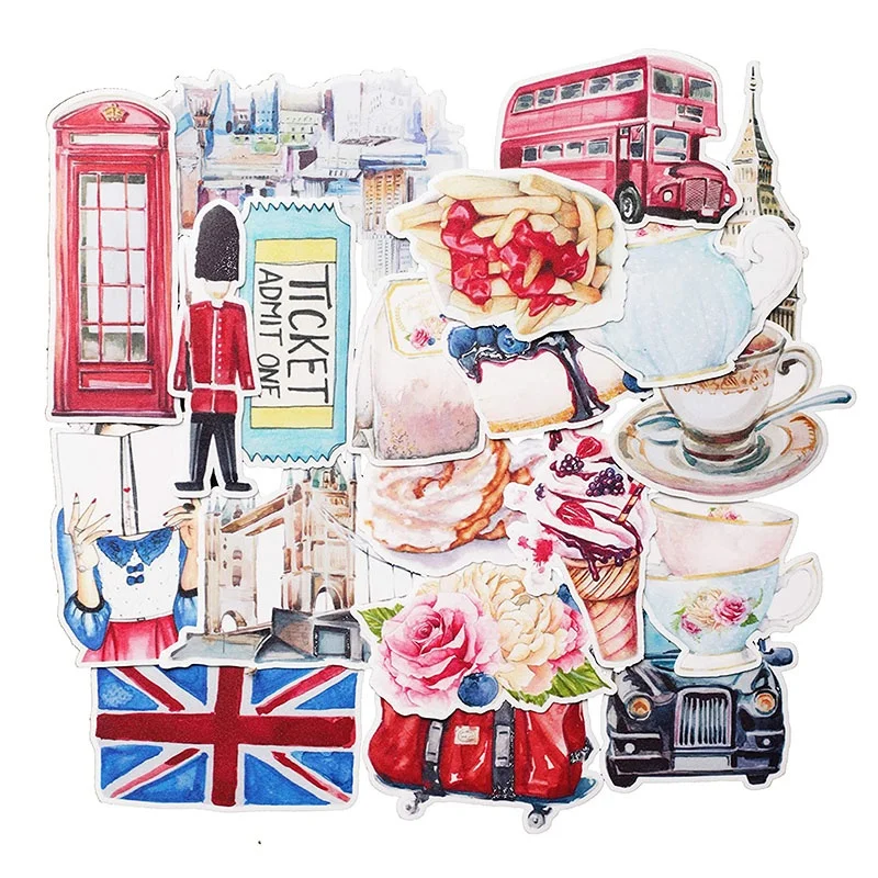 20-Pcs-England-Travel-Stickers-Cute-Adventure-Decals-for-Water-Bottles ...