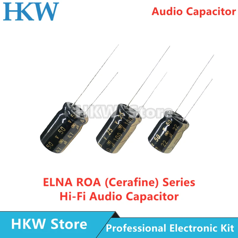 10pcs ELNA ROA ( Cerafine ) Series HiFi Audio Capacitor 16V 25V 50V 10uF 22uF 47uF 100uF 220uF ...