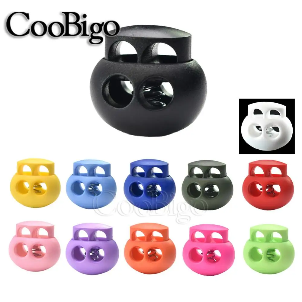 10pcs-Colorful-2-Hole-Dia-6mm-Oval-Cord-Lock-Stopper-Toggle-Clip-for ...