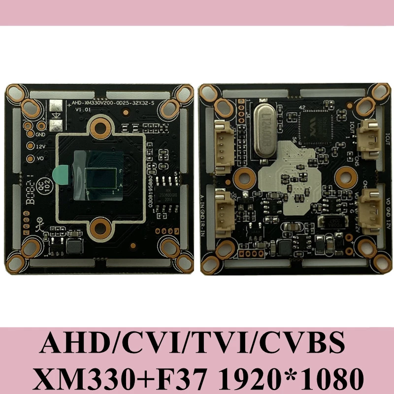 1920*1080 1080 2.0MP AHD Camera Module Board XM330+F37 38*38mm UTC BNC ...