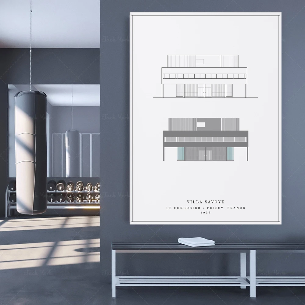 Villa-Savoye-Le-Corbusier-T-l-chargement-num-rique-Architecture-Print ...