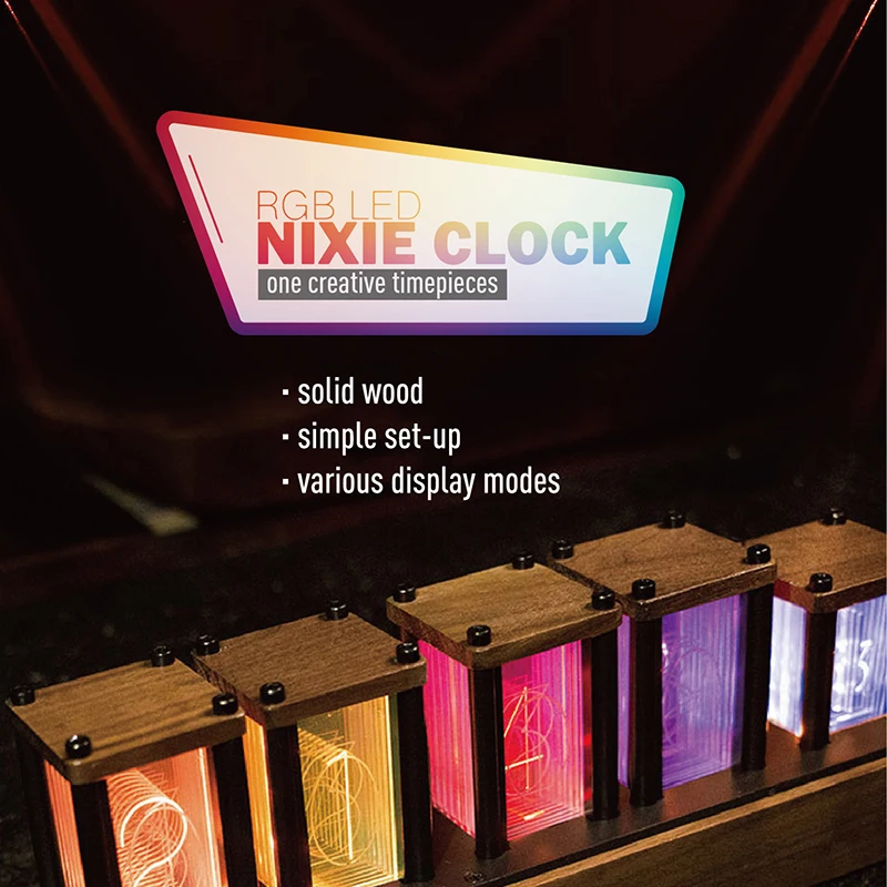 2022 Cyberpunk Style Lmitated Glow Nixie Tube Clock - Gifts for idea