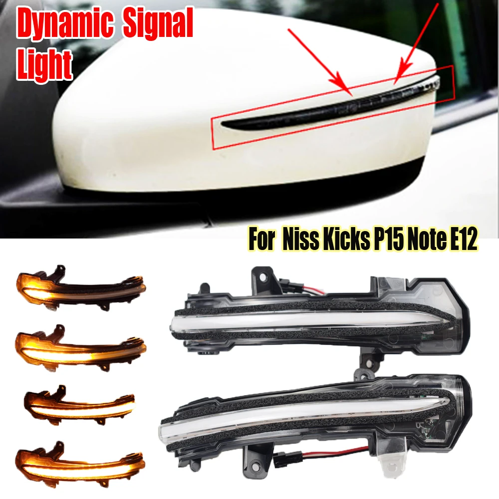 LED Dynamic Turn Signal Light For Nissan Kicks P15 Note 2017-2019 ...