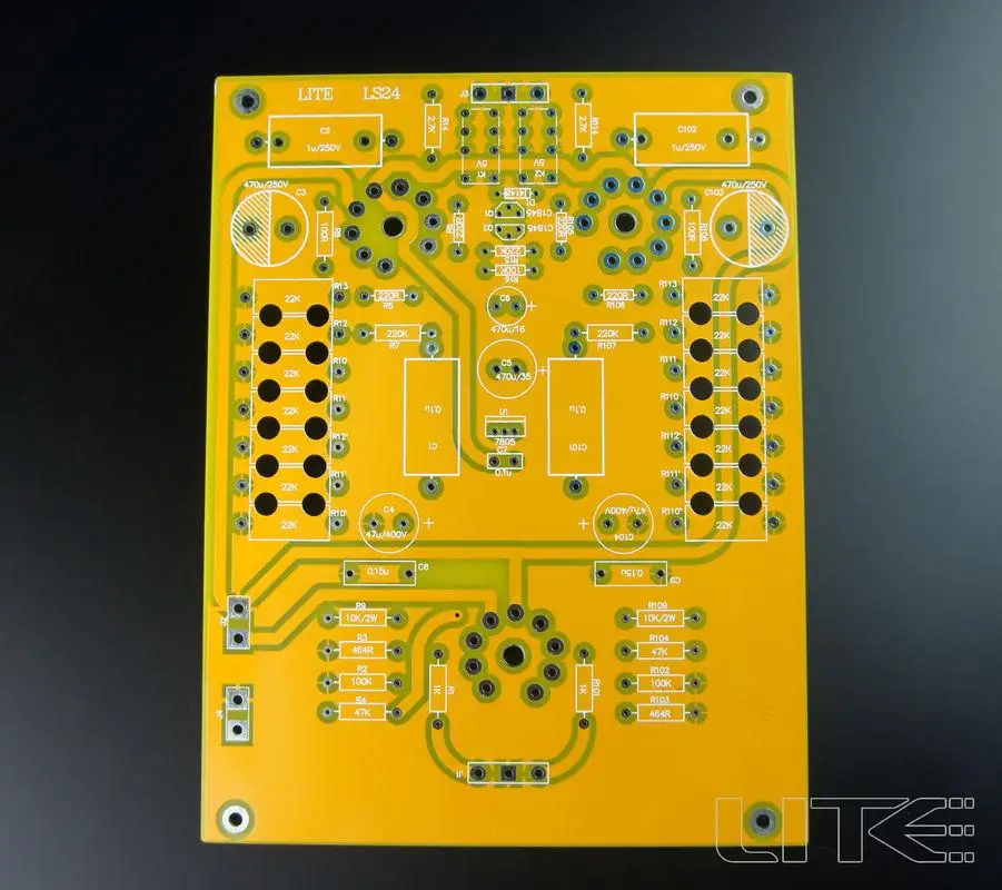 Diy 12au7 (ecc82) + 5687 tubo preamp board & tubo fone de ouvido amplificador placa nua pcb