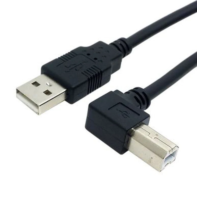 Black-Elbow-Printer-Power-Cable-USB-2-0-A-B-Male-to-Male-Scanner-Wire ...