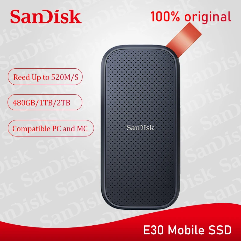 Original Sandisk-disco Duro Externo Ssd, Dispositivo De 2tb 1tb, 480gb, Tipo C, Hd, Para ...
