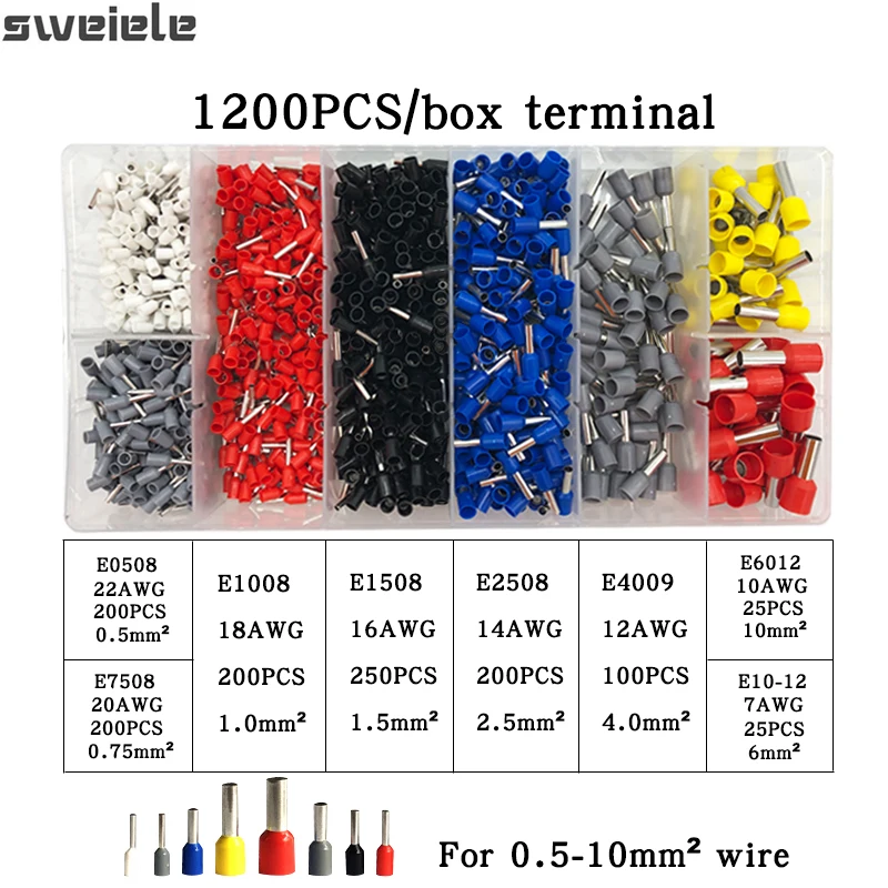 Pince outil,Pince à sertir virole professionnelle, 0.08 – 16 mm², Kit d'outils de sertissage ...