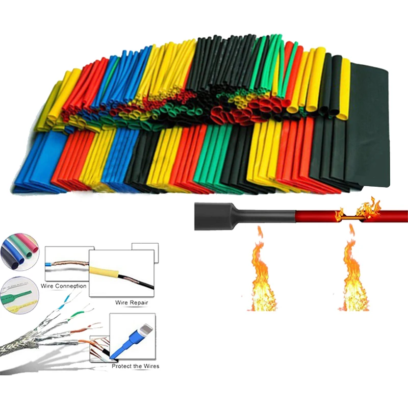 Juego-de-tubos-termorretr-ctiles-de-poliolefina-para-unir-cables-funda ...