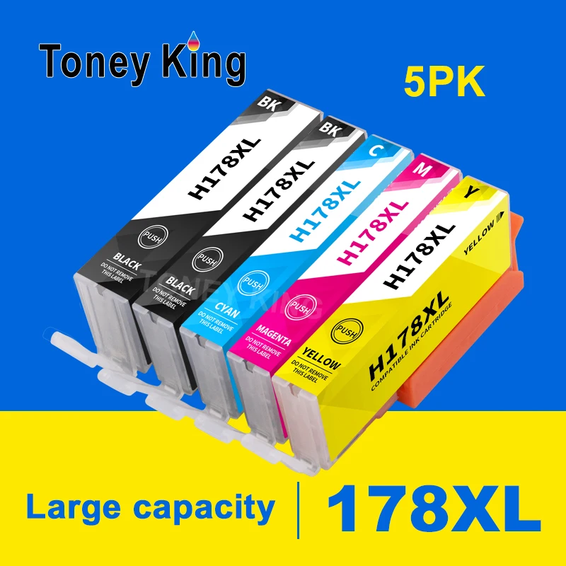 5-Color-for-HP-178-Ink-Cartridge-for-HP-178XL-Cartridges-Photosmart ...