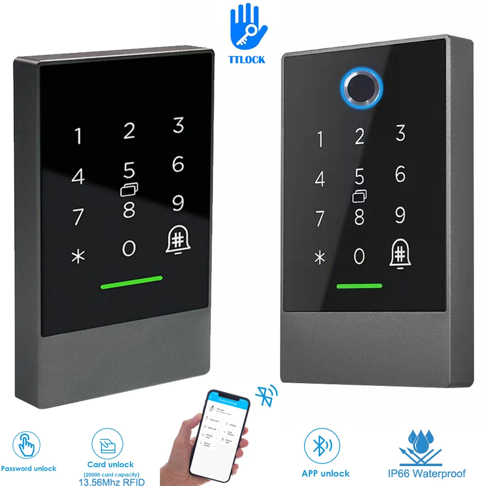 Waterproof-Bluetooth-TTlock-App-Control-Door-Access-Control-System-Fingerprint-Card-Reader-RFID ...