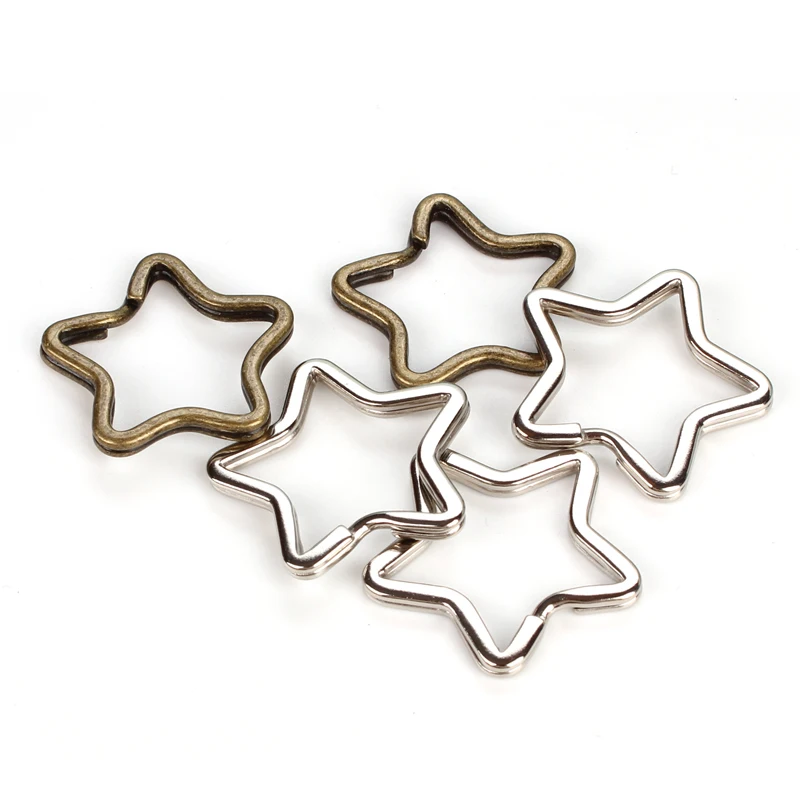 10pcs-35x30mm-Star-Small-Key-Rings-Bulk-Split-Keychain-Rings-for-Keys ...