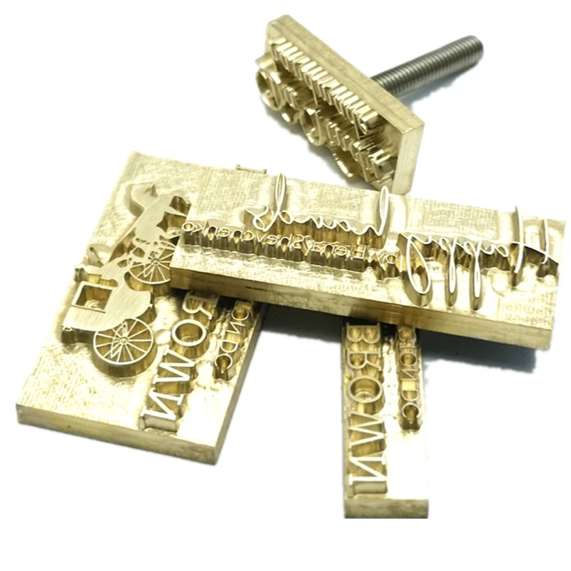 Brass Mould Wood Leather Stamp Custom Logo Design Branding personalised ...