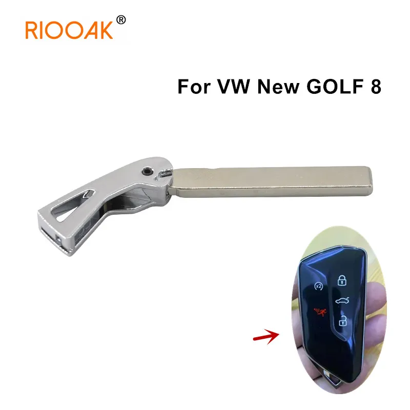 1pcs Blank Insert Smart Remote Emergency Key Blade For VW New GOLF 8 ...