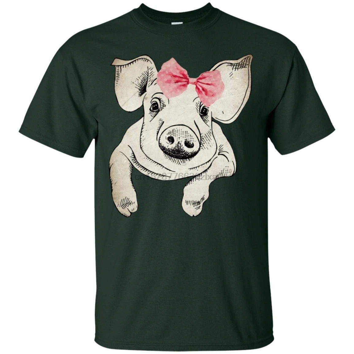 Divertida camiseta Vintage de cerdo Bandana, divertida camiseta de ...