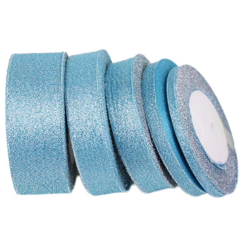 (25 yards/lot) Sky Blue polyester ribbon Christmas packaging ribbon ...