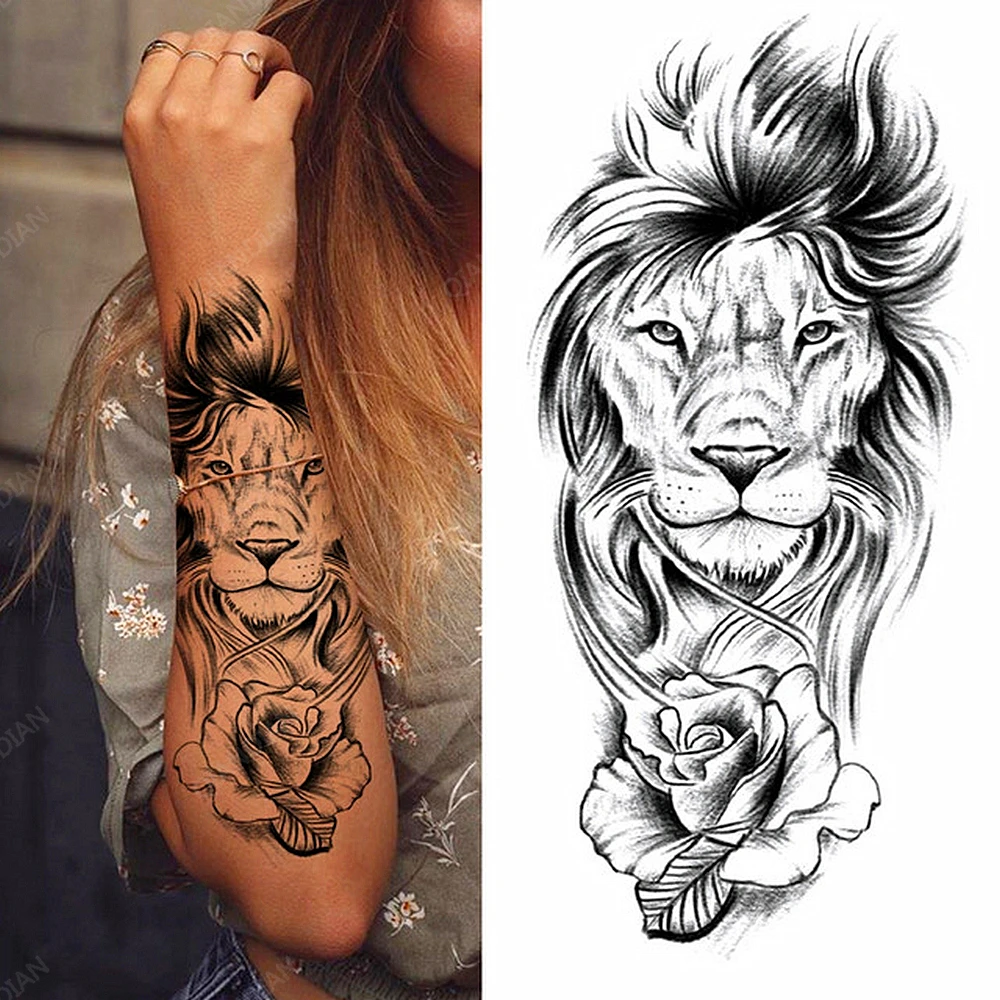 Finger Tattoos Lion And Lioness
