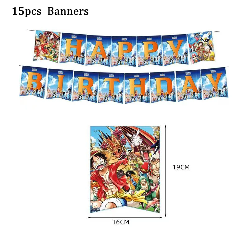 ONE PIECE Theme Kids Birthday Party Disposable Tableware | One piece ...