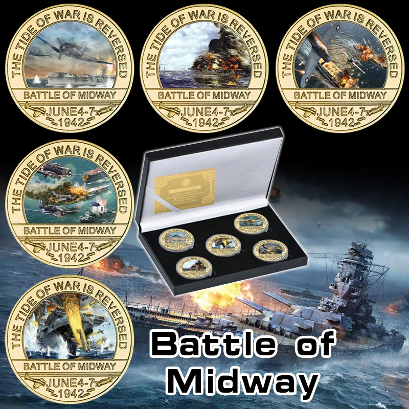 World War Ii Battle Of Midway Gold Commemorative Coin Set Us Naval ...