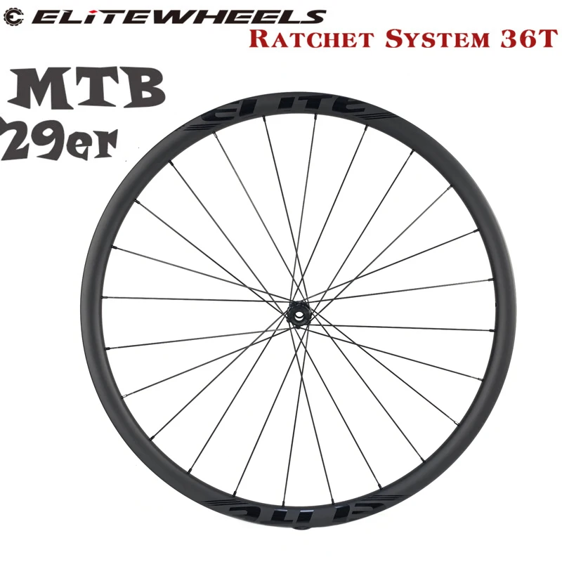 ELITEWHEELS 29er Ultralight XC AM MTB Carbon Wheelset M14 Ratchet ...