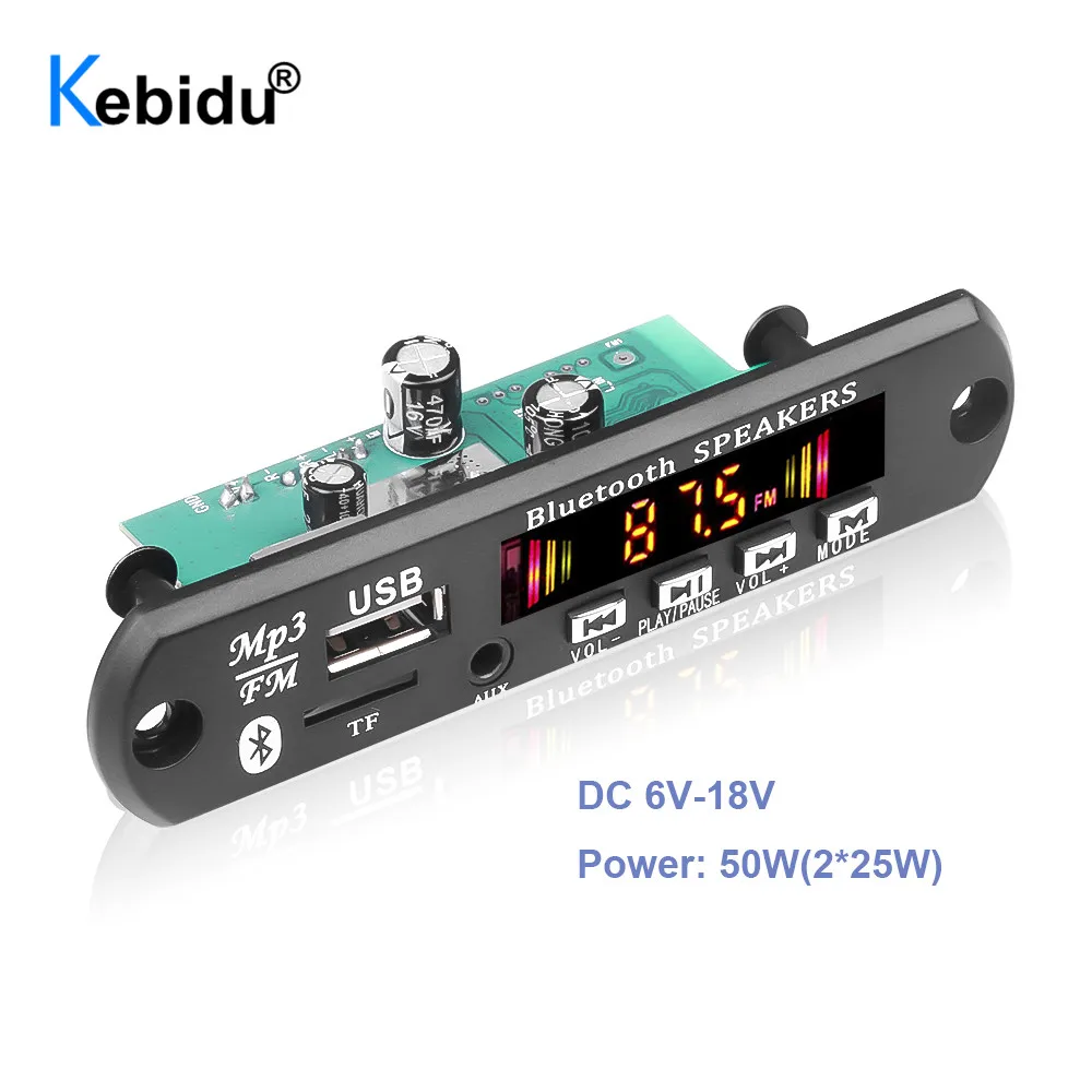 Dc 5v 18v 50w Amplifier Mp3 Decoder Board Bluetooth V5.0 Car Mp3 Player ...