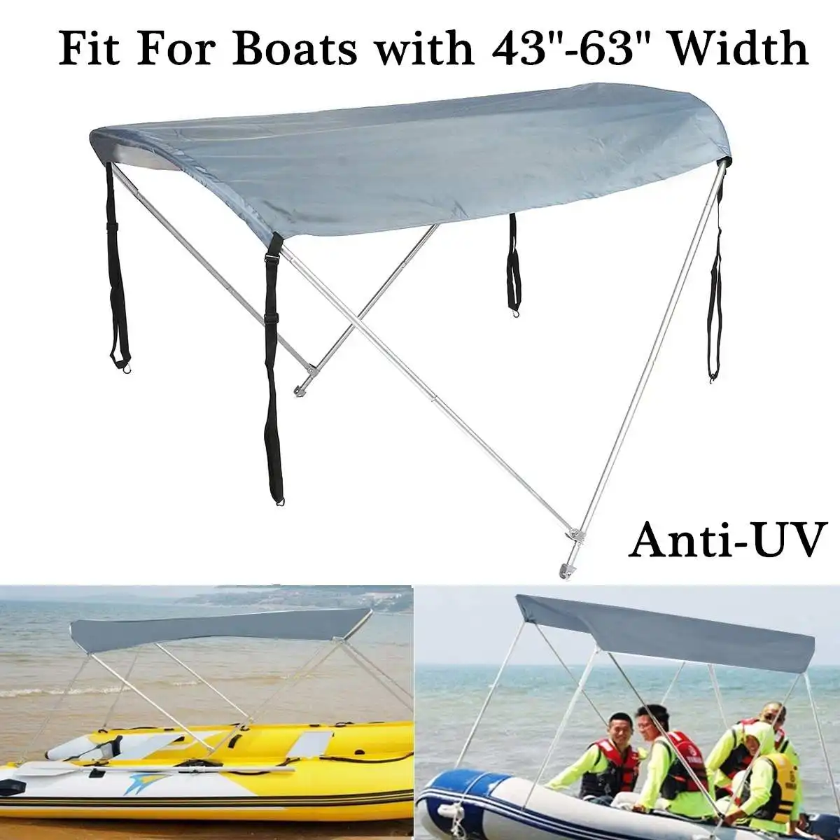 Sun-Shelter-Sailboat-Inflatable-Boat-Top-Cover-Canopy-Shade-Metal-Tube ...
