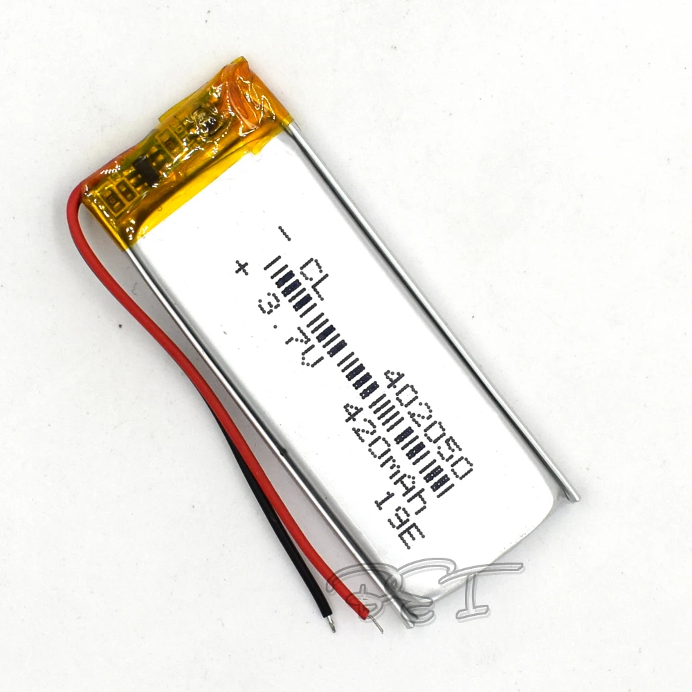 5pcs 3.7v 402050 420mah Rechargeable Li-polymer Lithium Lipo Li-ion ...