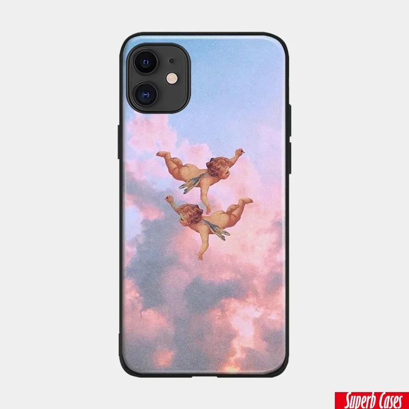 Aesthetic Baby Angels Soft Silicone Phone Case Shell Cover For Iphone ...