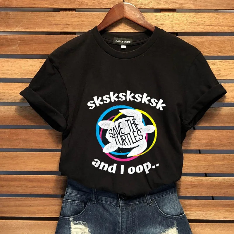 Женская забавная футболка, модная футболка SkSkSk And I Oop, женская ...