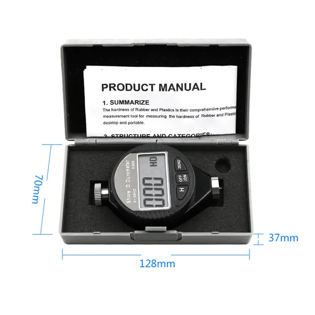 Hardness Test Kit Digital Shore Durometer Hardness Unit Meter Scale ...