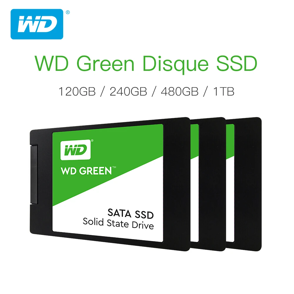 웨스턴 디지털 WD SSD GREEN PC 노트북용 내장 솔리드 스테이트 드라이브, SATA3 하드 디스크, 120GB, 240GB, 480GB, 6 GB/s|내부 솔리드 ...