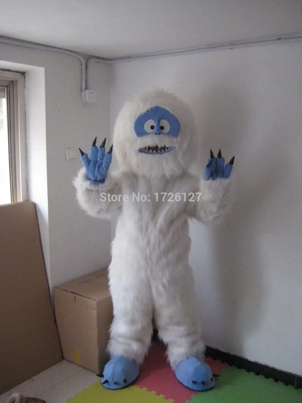 Mascot-White-Snow-Monster-Yeti-Mascot-Costume-Custom-Fancy-Costume ...