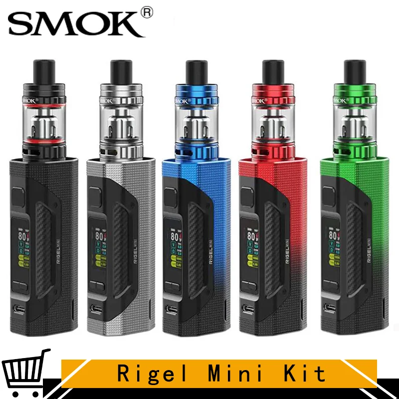 Original SMOK Rigel Mini Kit 80W Vape 3ml TFV9 mini Tank D V9 Meshed ...