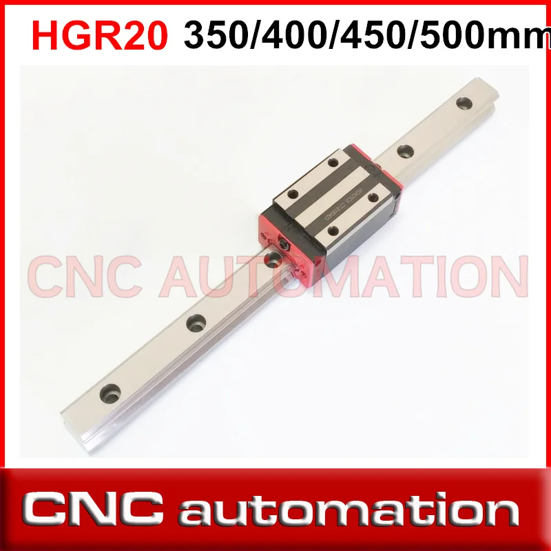 1pc Linear Rail Guide Hgr20 Hgh20 + 1pc Hgh20ca Linear Narrow/flange ...