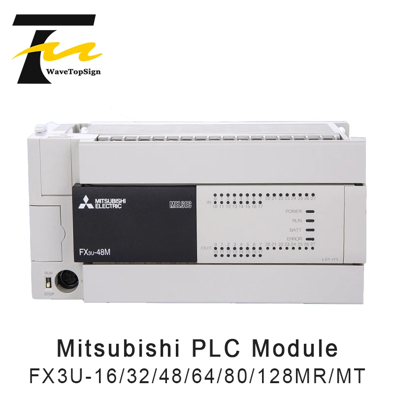 Mitsubishi PLC Programmable Controller FX3U 16 32 48 64 80 128MR MT Current Max 30A แรงดันไฟฟ้า ...
