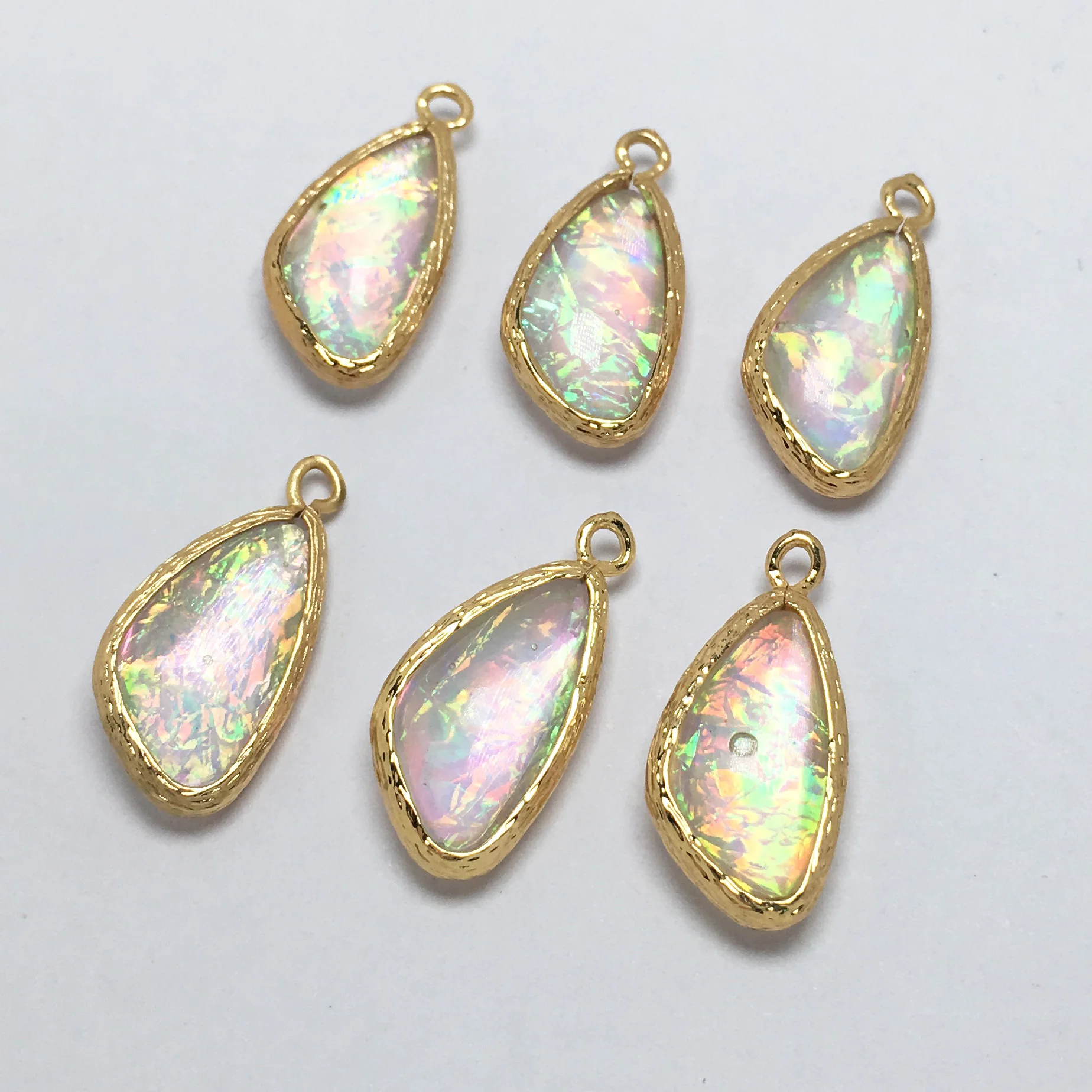Drop shaped Natural Stone, Loose Stone Beads Made Of Artificial White ...