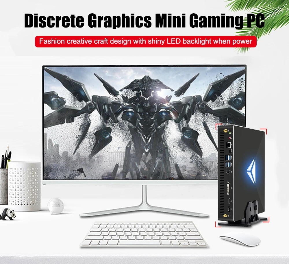 EGLOBAL Discrete graphics mini pc i3 10 gen gaming computer with ...