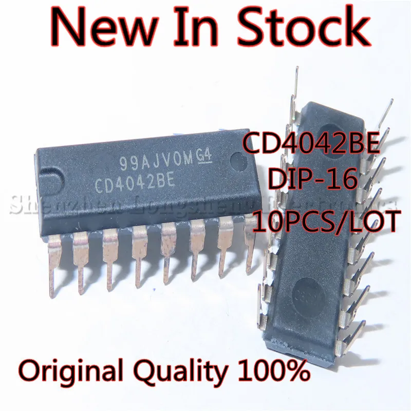 10 개/몫 원래 품질 100% CD4042BE CD4042 DIP 16 4 래치 D 형 플립 플롭 재고 있음|반도체 집적회로 ...