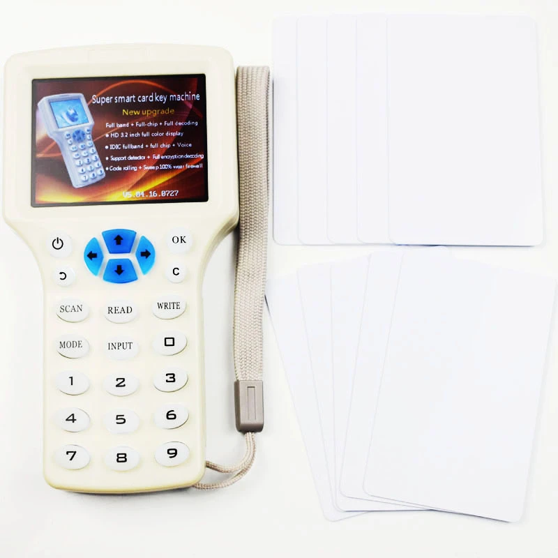 English Super Handheld Rfid NFC Copier Reader Writer Cloner 9 Frequency ...