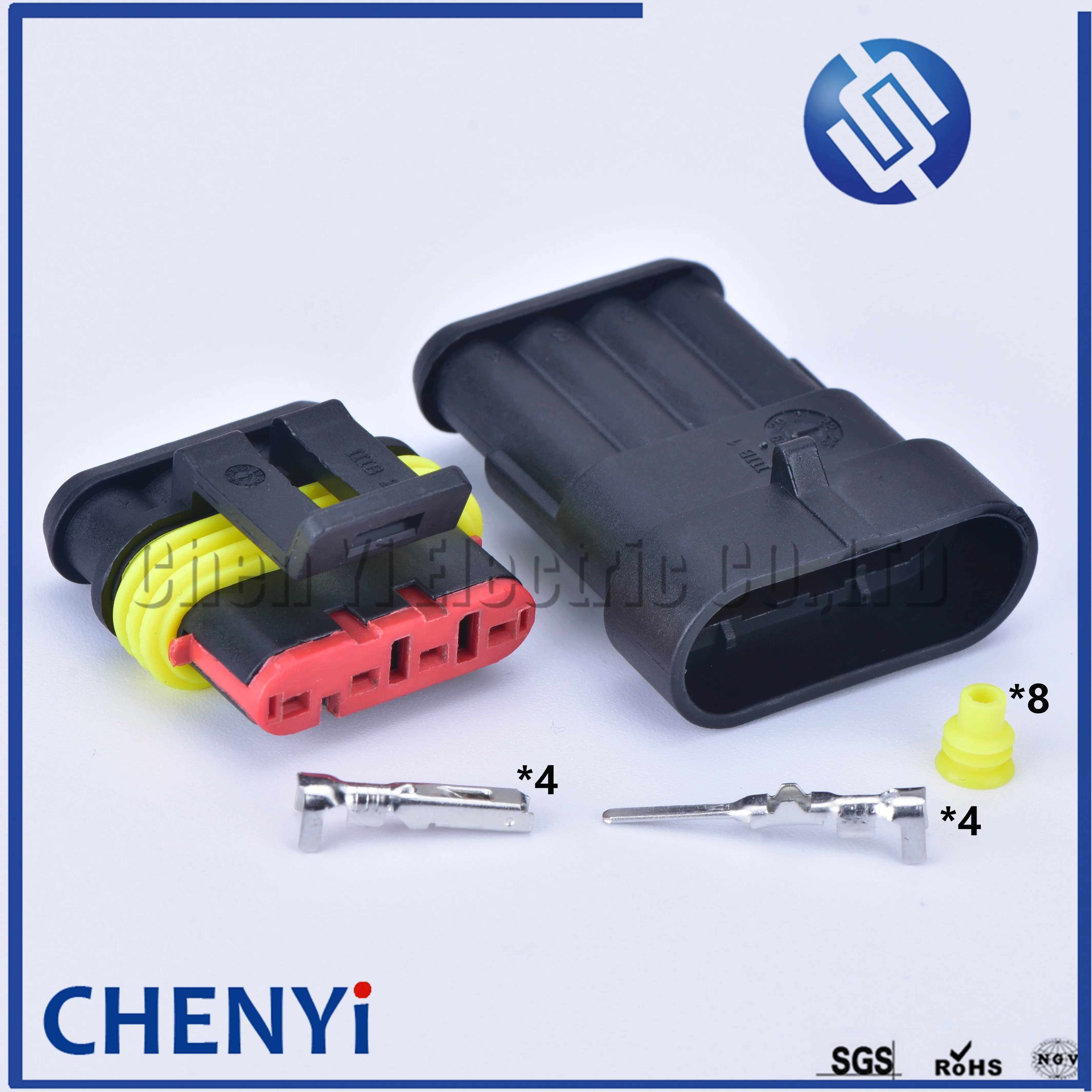 2-sets-4-Pin-way-1-5-series-Female-Male-282088-1-Tyco-Amp-Superseal ...